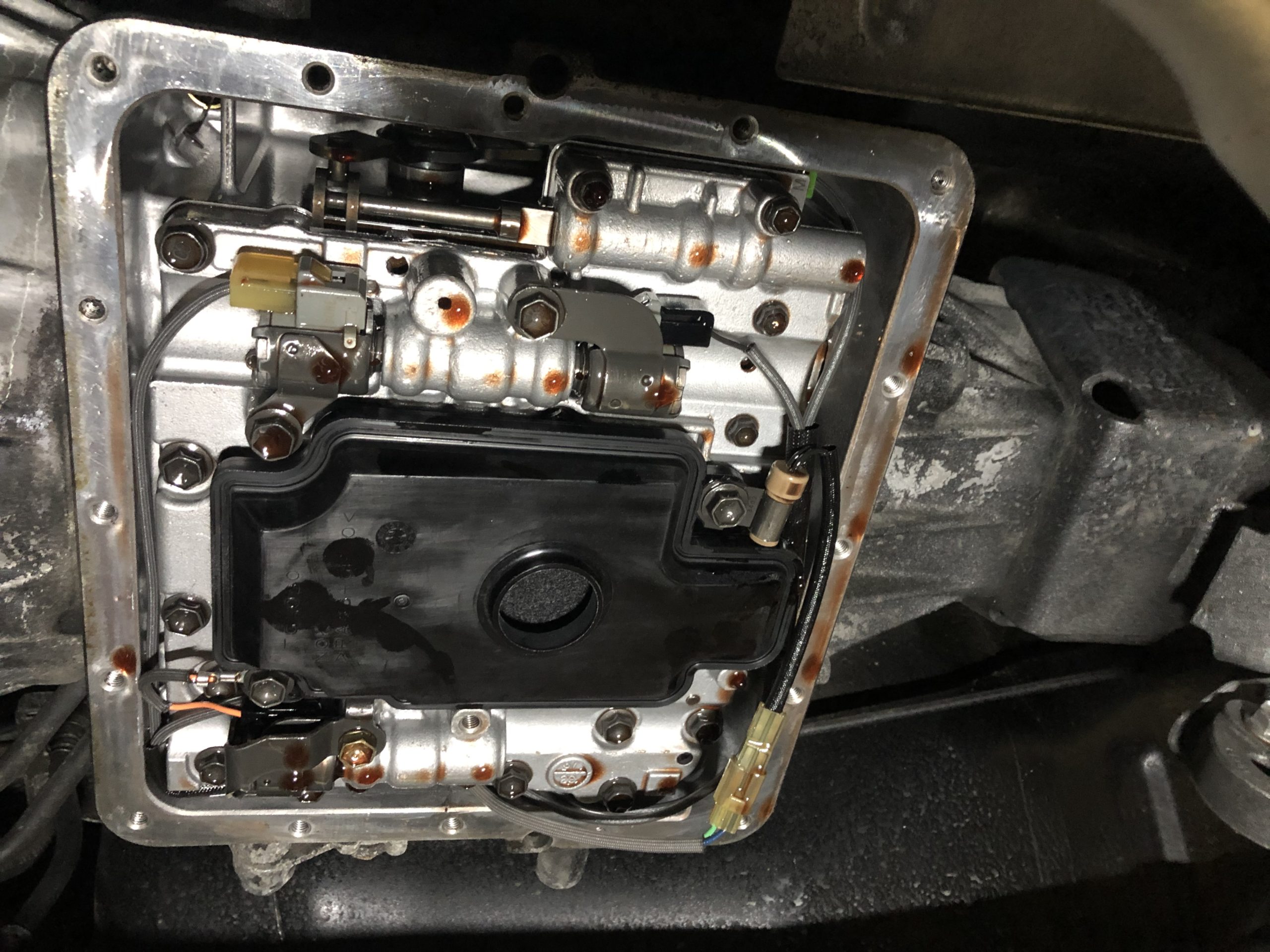 過走行 ジムニー JB23 ATF交換 ATストレーナー交換